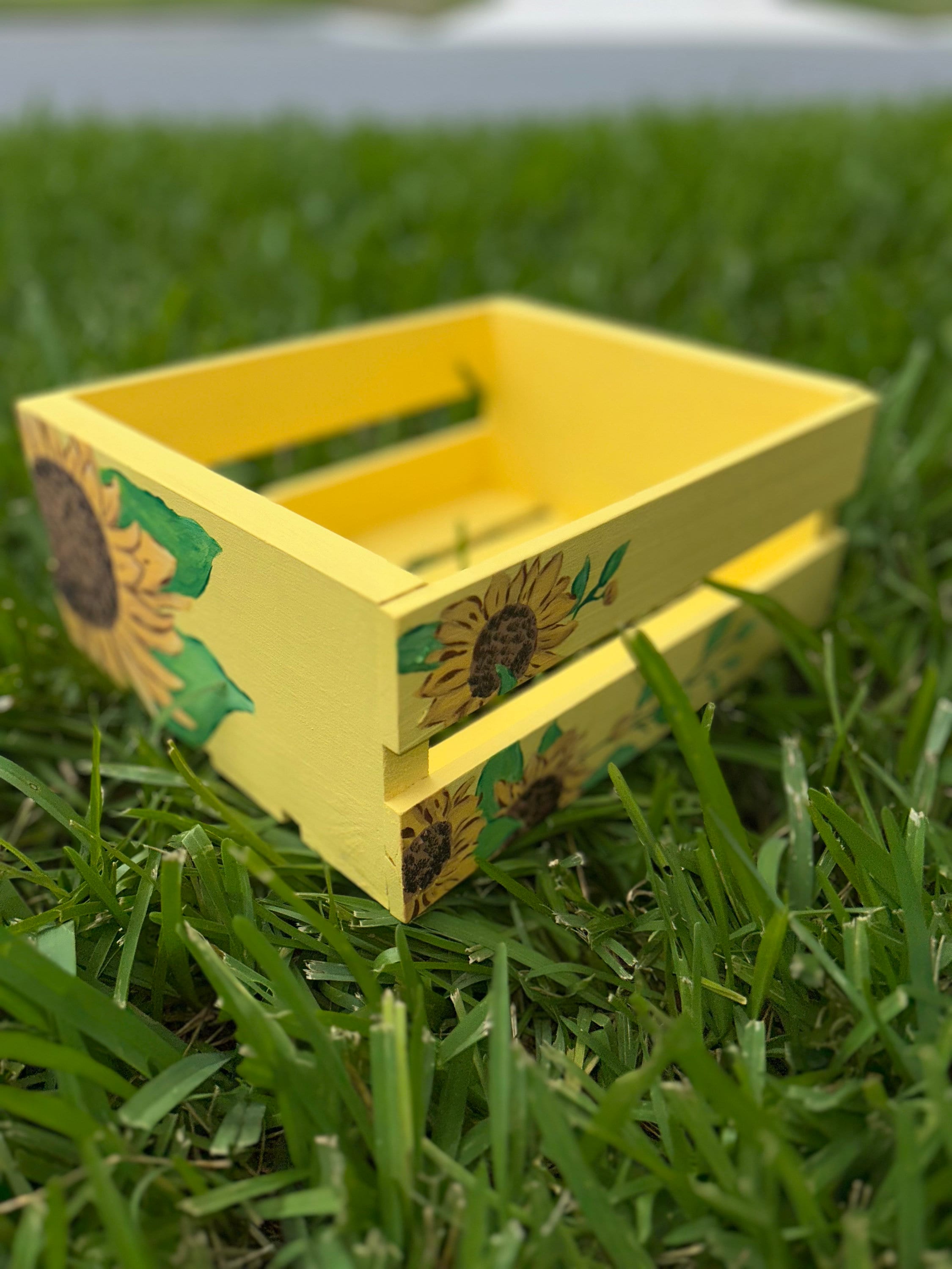 Custom Hand Painted Wooden Milk Crate/gift Box - Etsy