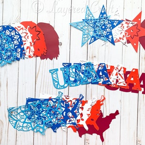 3D 4th of July America USA Mandala Bundle - Layered Digital Cut File - Etsy
