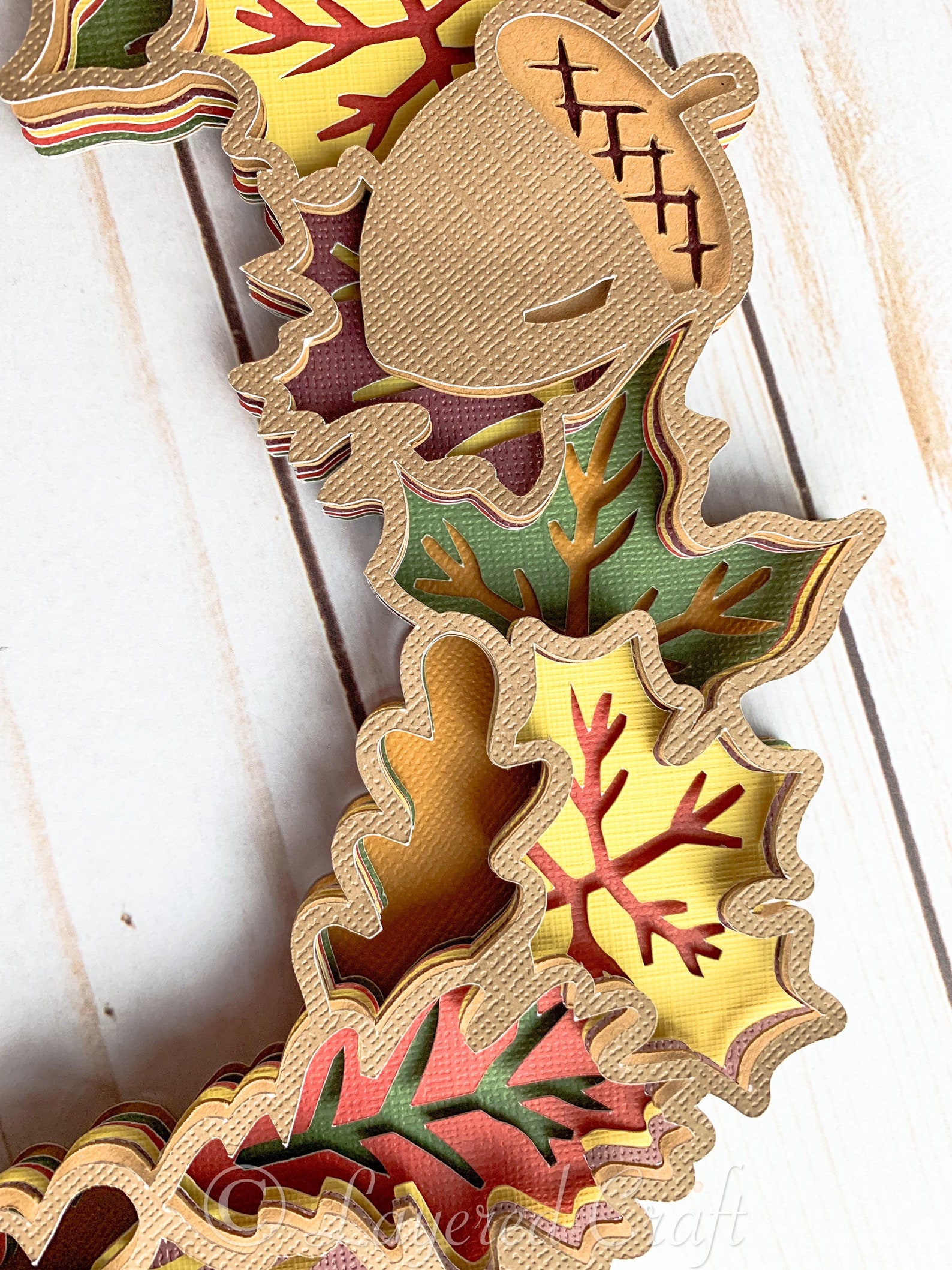 3D Fall Leaf Wreath- Mandala Layered Digital Cut File - Etsy