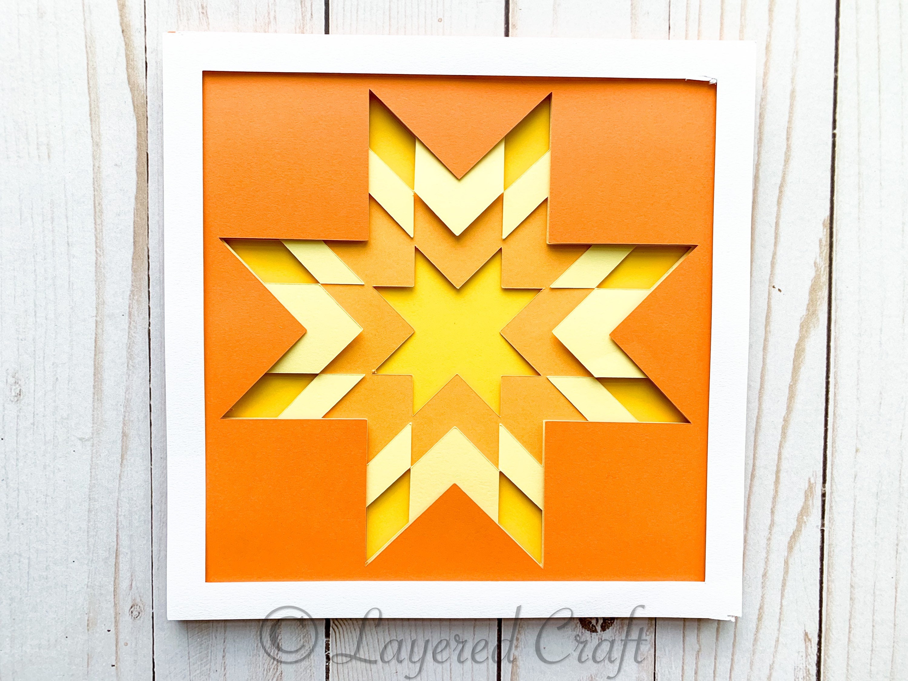 3D Layered Quilt Block Shadow Box Digital Cut File - Etsy