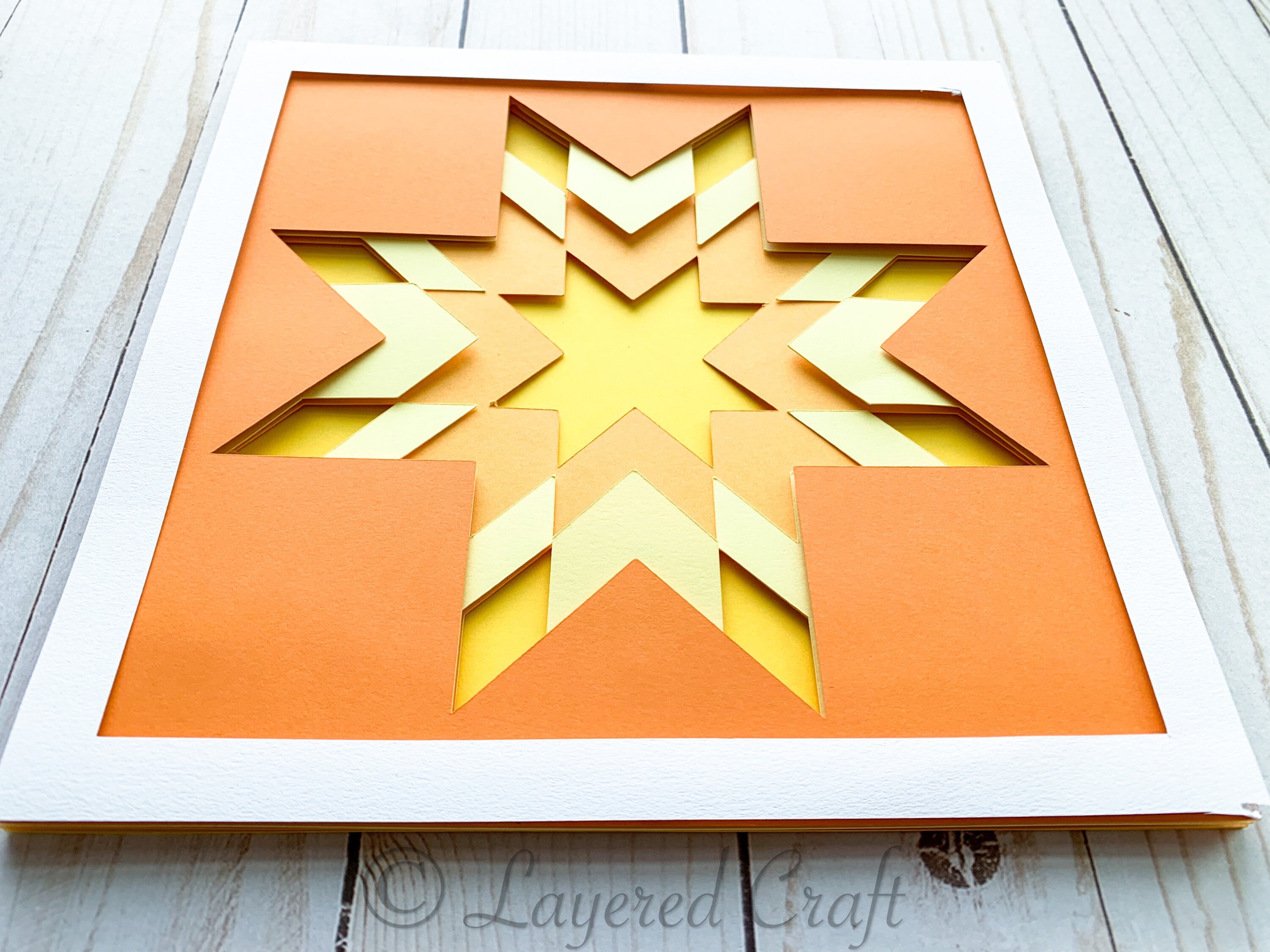 3D Layered Quilt Block Shadow Box Digital Cut File - Etsy