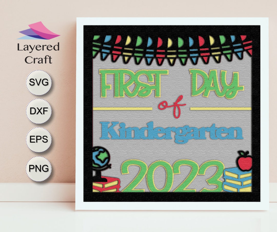 First Day of School Printable Sign Digital File Paper Cut Out 2023 Back ...