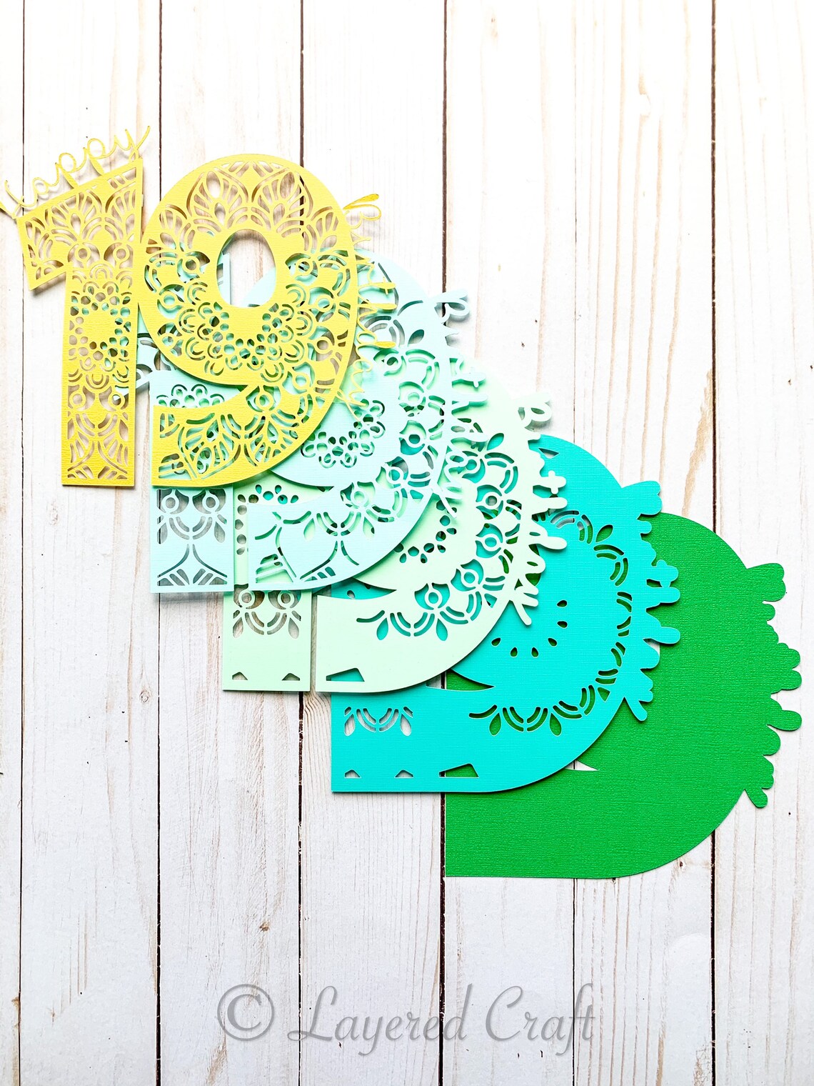 3D 19th Birthday Decoration 3D Layered Mandala Cake Topper - Etsy