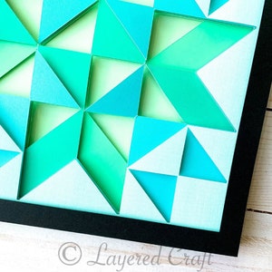 Quilt Block Layered Quilt 3D Shadow Box Quilt Pattern 3D Shadowbox ...