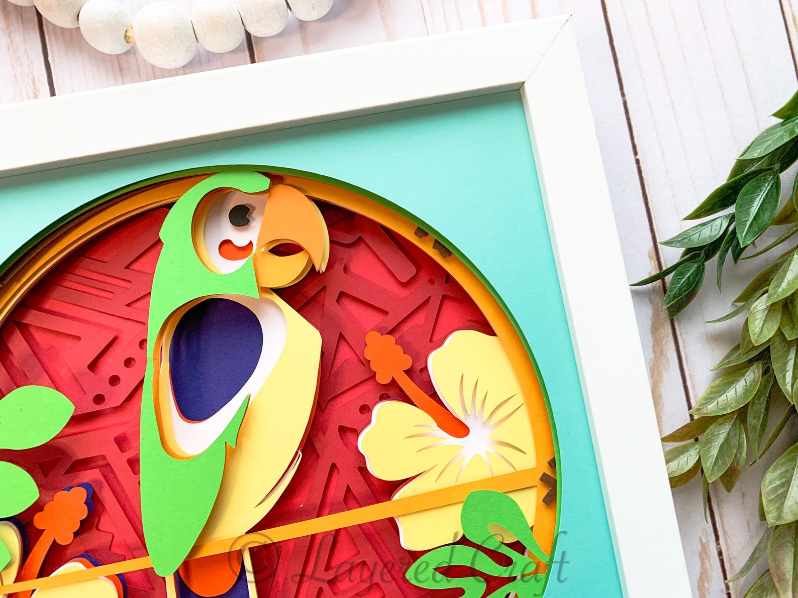 Tiki Bird, 3D SVG, Tiki Room, Tiki Bar, Parrot Shadow Box, Shadowbox ...