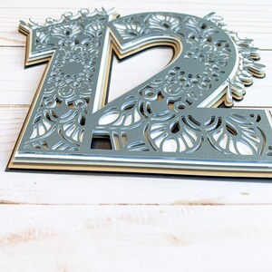3D SVG 12th Birthday Decoration, 3D Layered Mandala Cake Topper - Etsy
