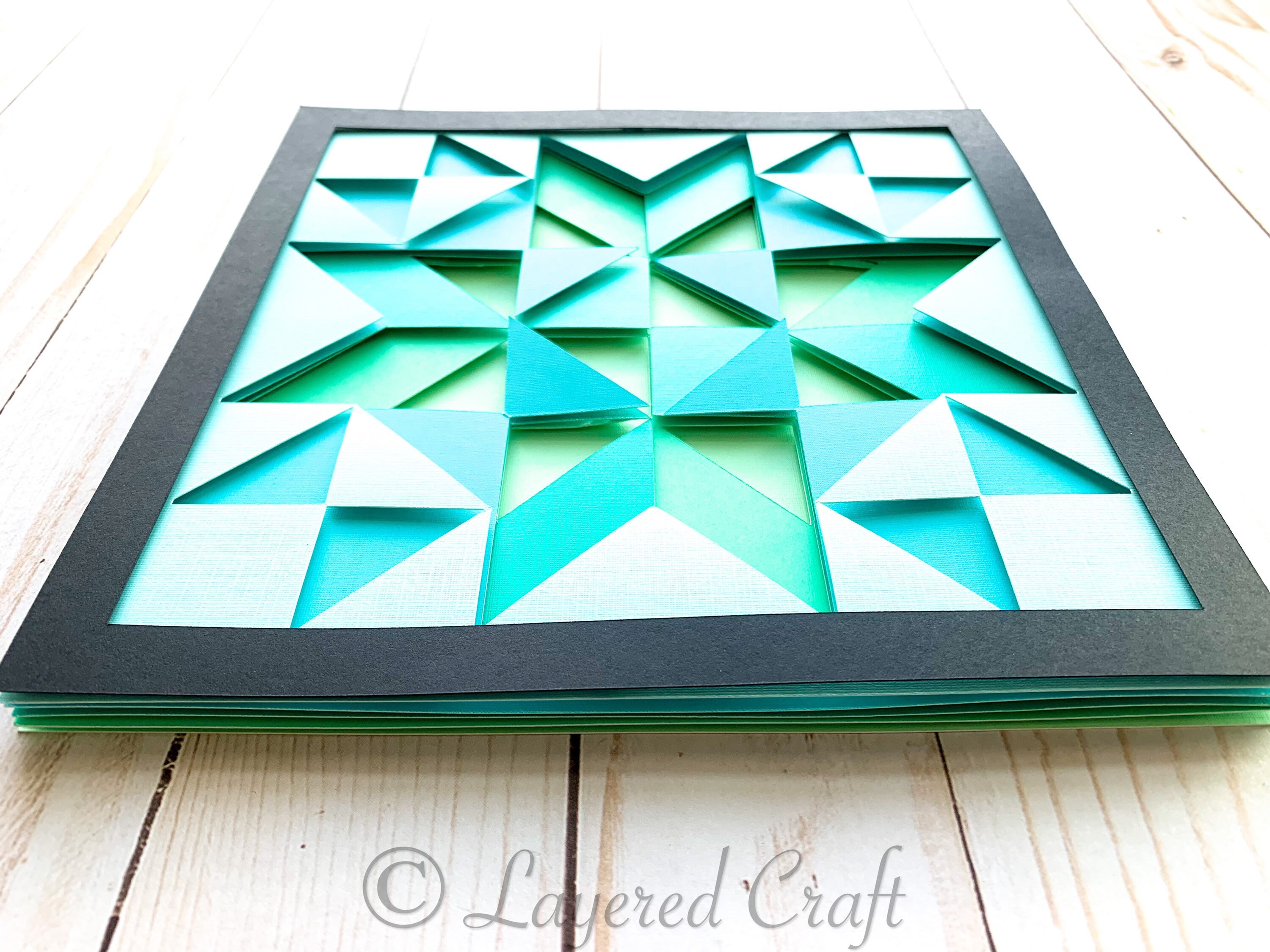 3D Quilt Block Layered Shadow Box 3D Quilt Pattern Quilt Cut File ...
