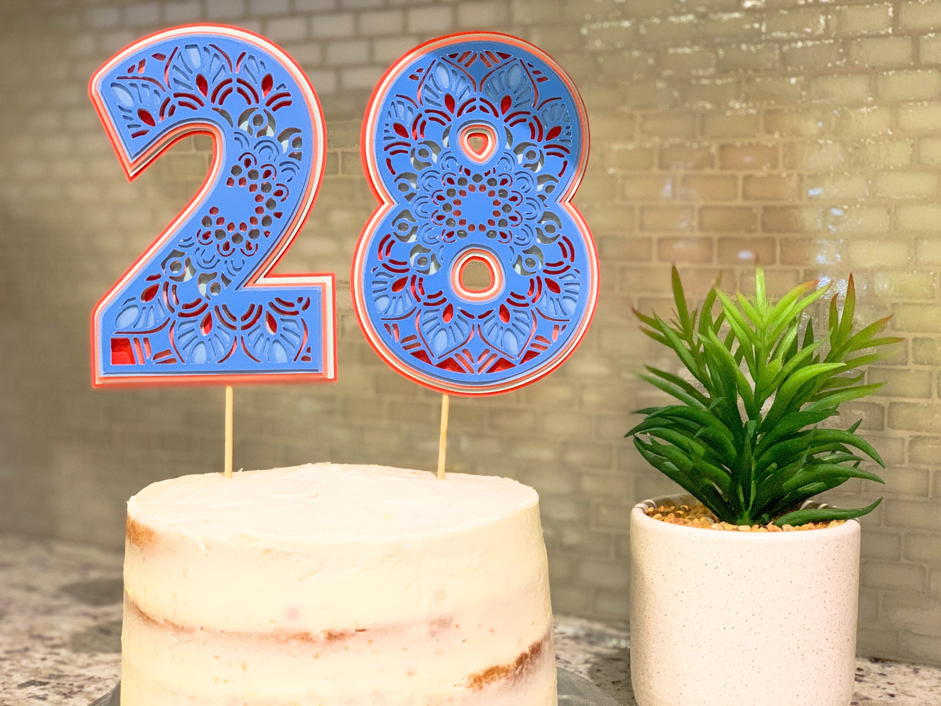 3D SVG Mandala Number Bundle Set 1-9- Layered Paper Numbers- Digital ...