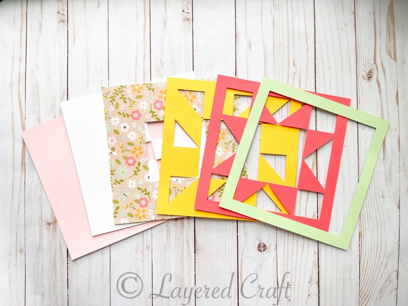 3D Quilt Block Layered Shadow Box 3D Quilt Pattern Quilt Cut File ...