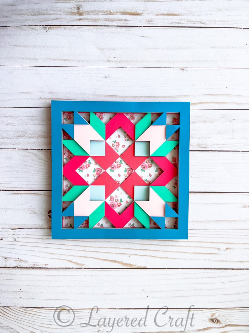 3D Quilt Block Layered Shadow Box 3D Quilt Pattern Quilt Cut File ...