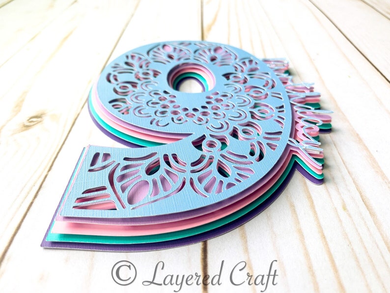 Happy Birthday Cake Topper Number Bundle 3D SVG Mandala - Etsy