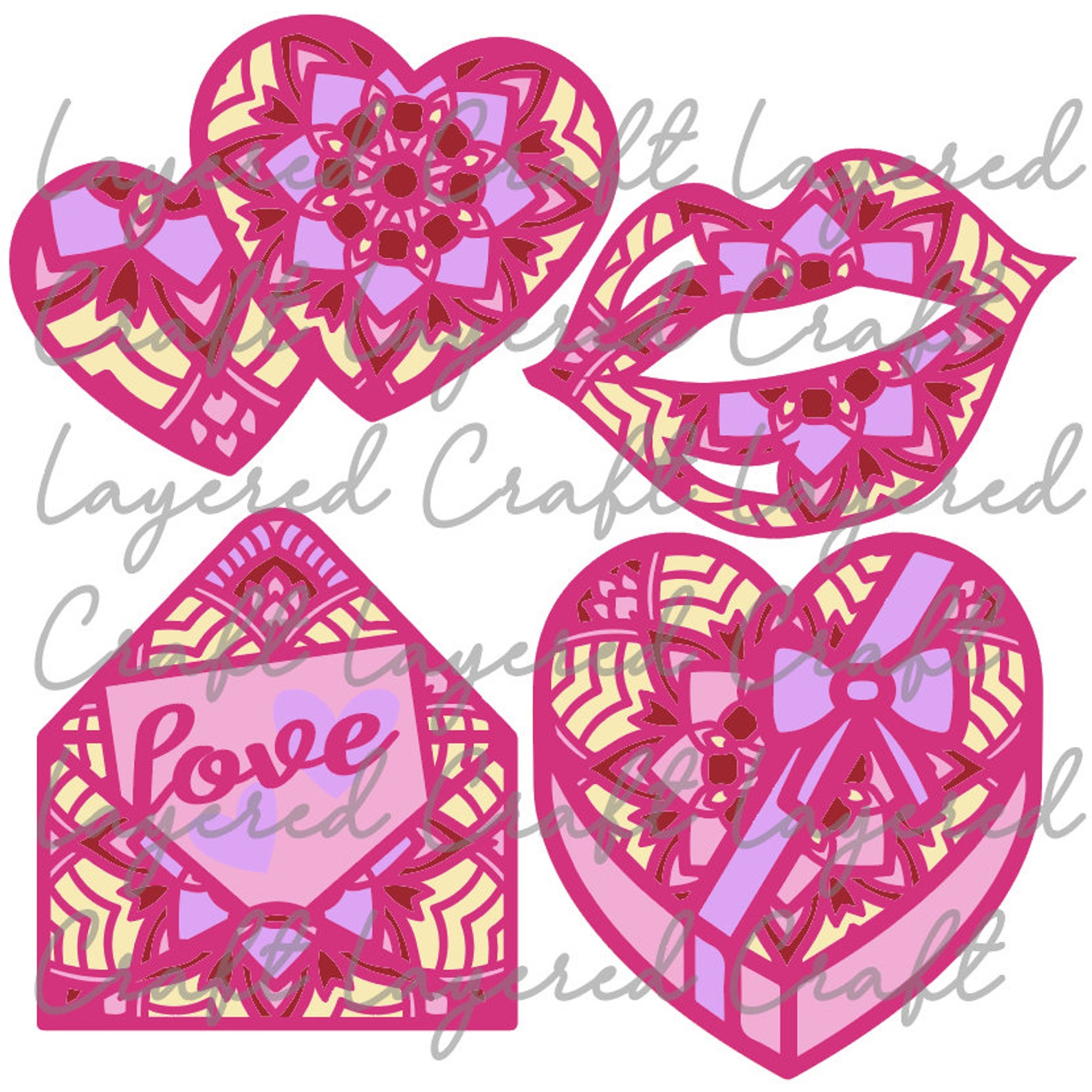 Valentine's Day Decorations Craft Bundle DIY Valentine - Etsy