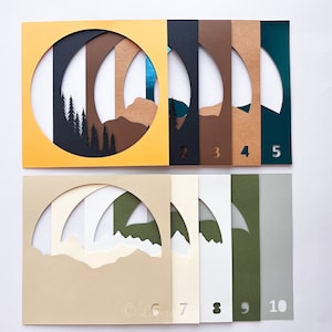 Mountain Nature Shadowbox SVG 3D Layered Shadow Box Mountain Valley ...