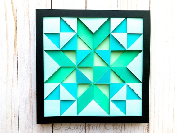 3D Quilt Block Layered Shadow Box Digital Cut File - Etsy