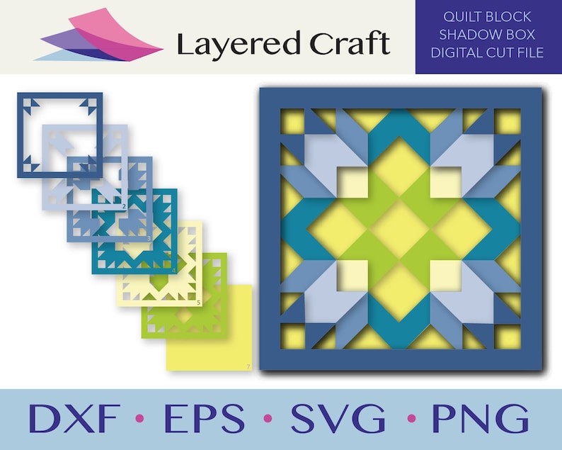Quilt Block Layered Quilt 3D Shadow Box Quilt Pattern - Etsy