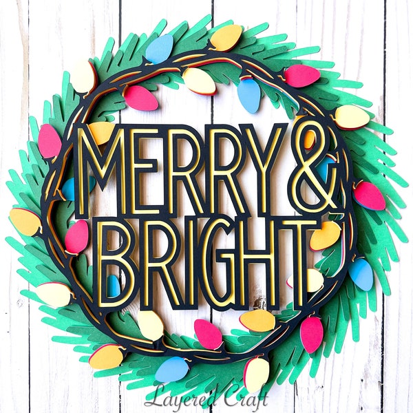 Merry Bright Banner - Etsy