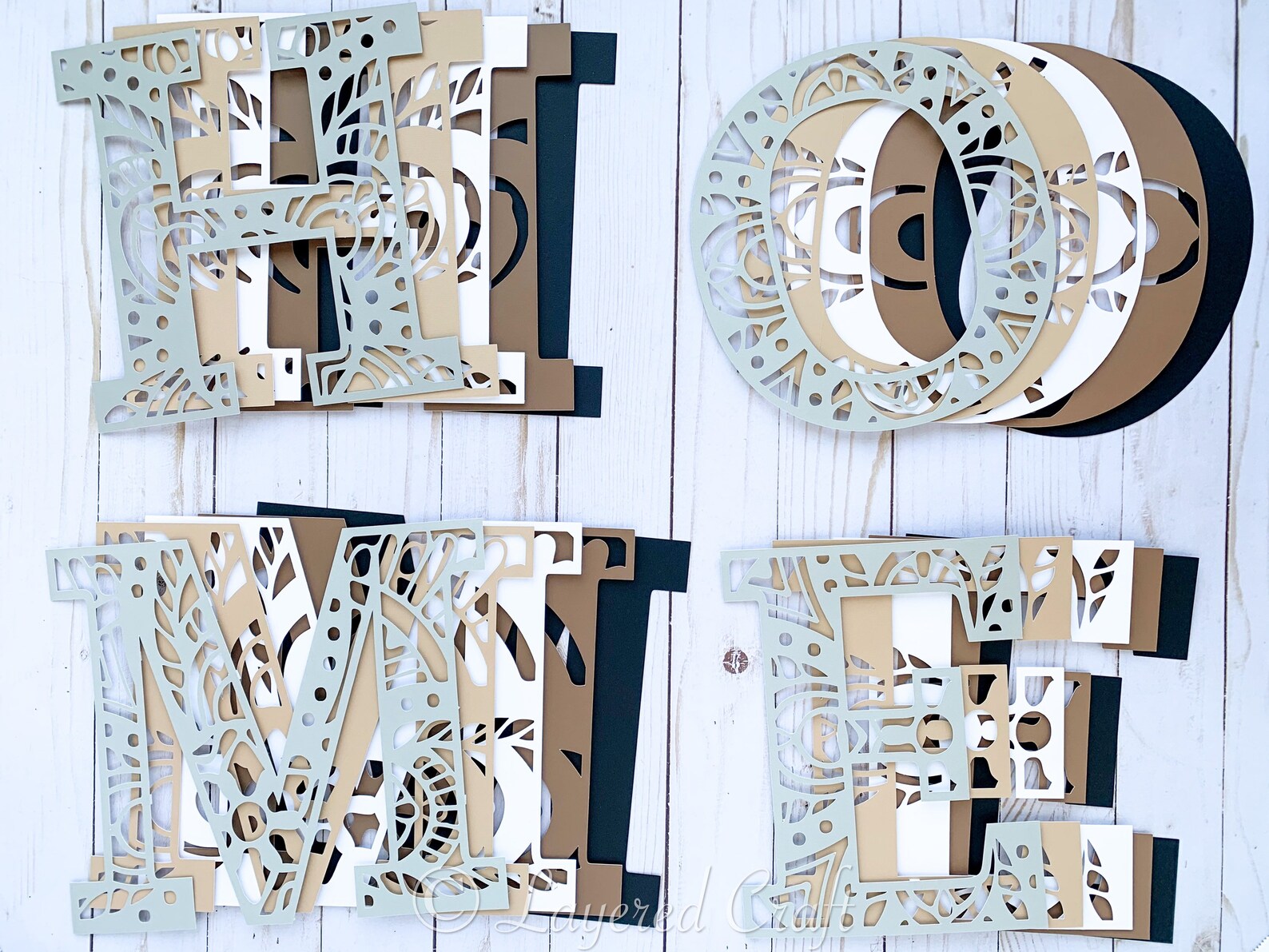 3D SVG HOME Layered House Mandala Bundle Digital Cut File | Etsy