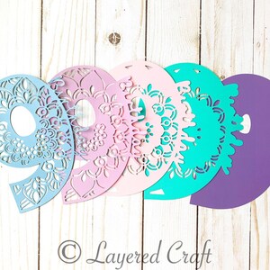 Happy Birthday Cake Topper Number Bundle- 3D SVG Mandala- Layered Paper ...