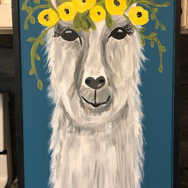 Llama Painting - Etsy