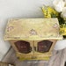 Large Jewelry Box Hand Painted Bohemian Yellow Green Distressed - Etsy