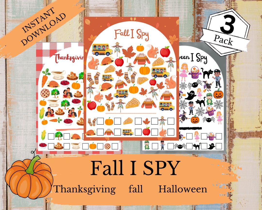 Fall I Spy: Printable Kids Activity - Explore Autumn! Instant Download ...