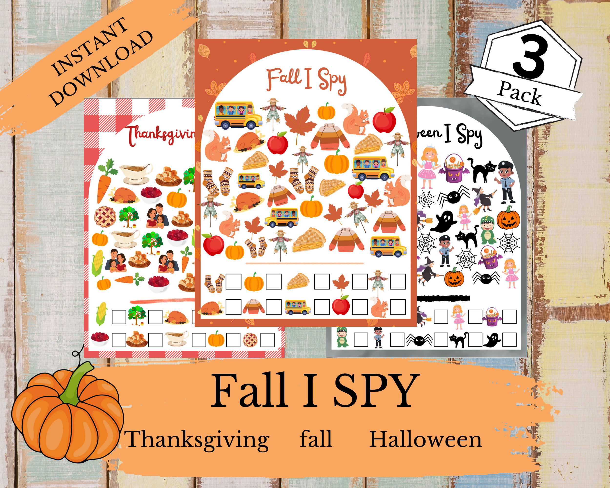 Fall I Spy: Printable Kids Activity - Explore Autumn! Instant Download ...