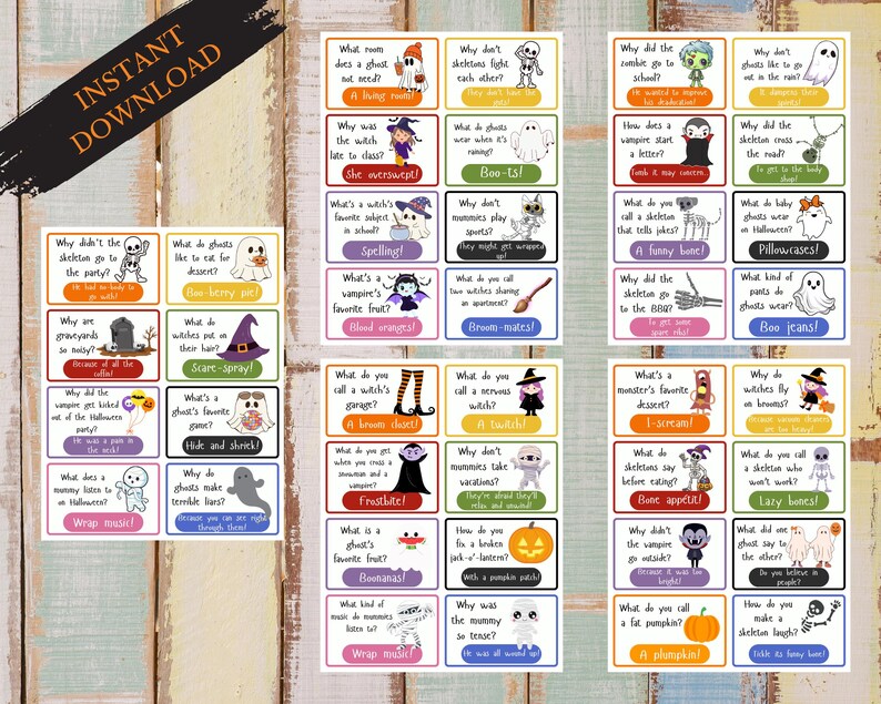 40 Cute Halloween Jokes for Kids | Printable Lunchbox Notes | Fun ...