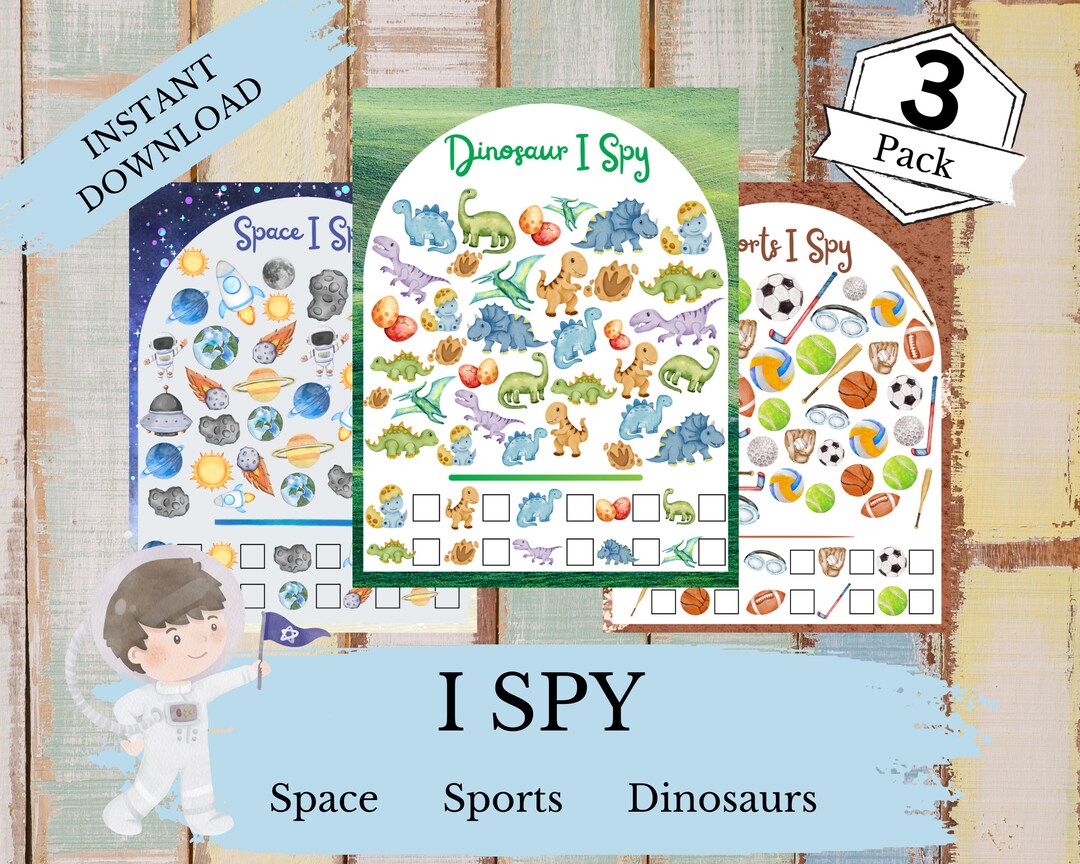 I SPY Counting Activity Sheets Bundle, Printable Game, for Kids ...