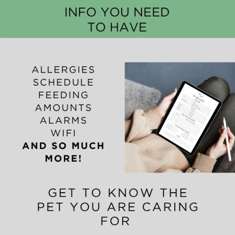 Editable Pet Sitter Forms Bundle | House, Pet & Personal Info ...