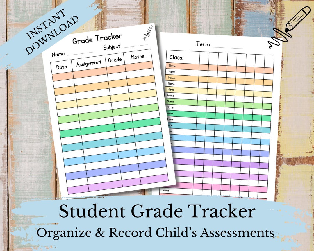 Printable Teacher Grade Tracker - Stay Organized & Stress-free ...