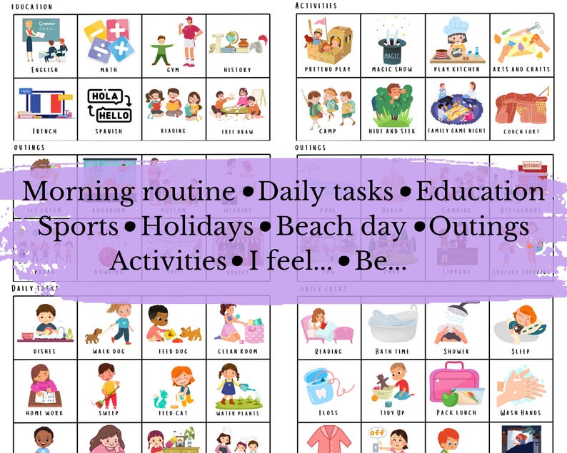 Editable Daily Routine Cards for Kids | Montessori-inspired Visual ...