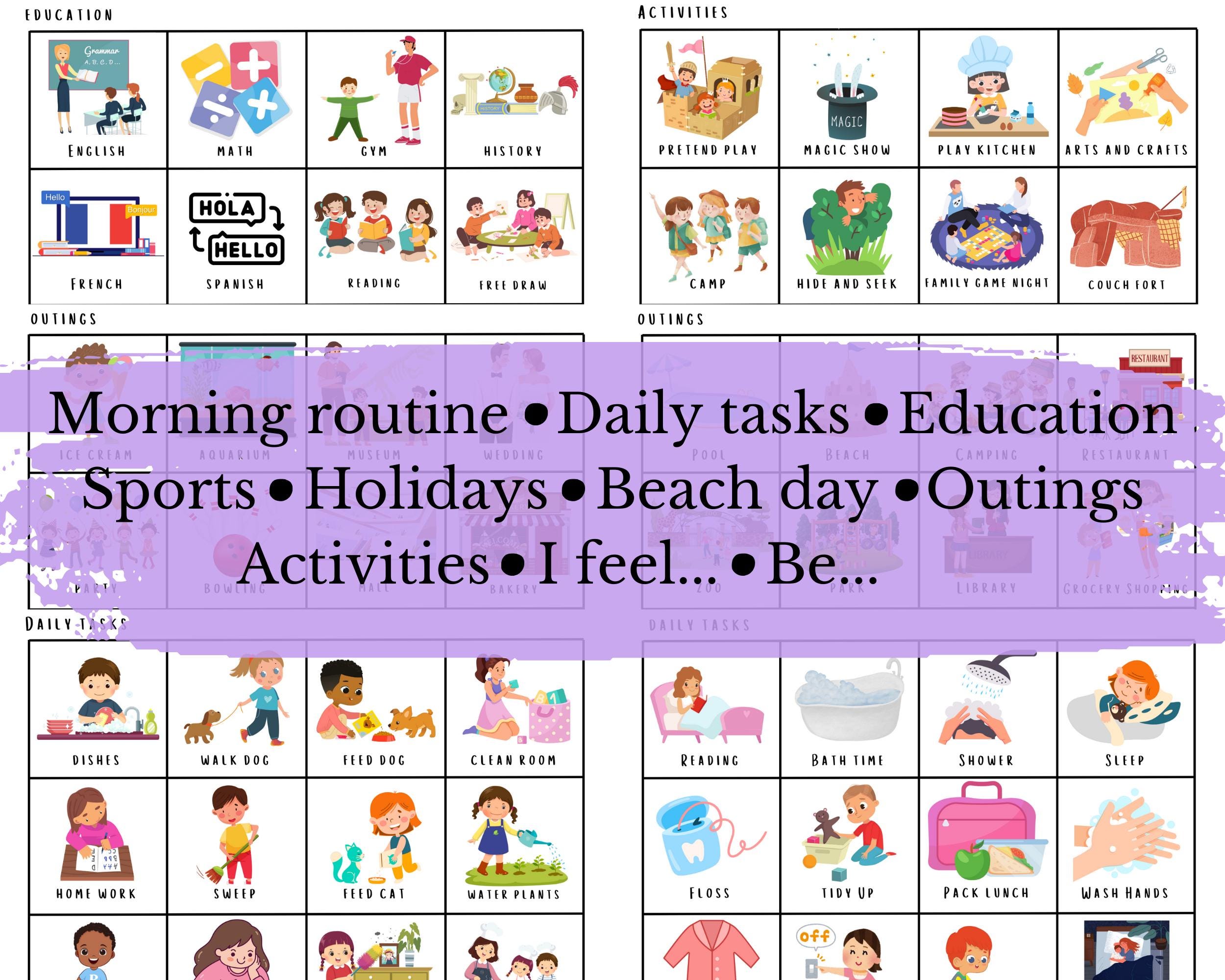 Editable Daily Routine Cards for Kids | Montessori-inspired Visual ...