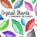 Crystal Shards Graphic Set, Gemstones Clipart, Digital Instant Download ...