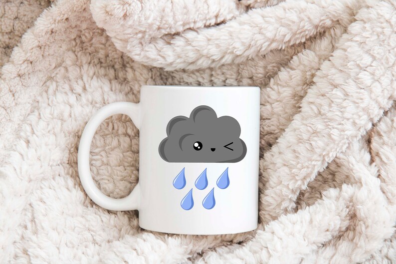 Cute Weather Clipart, Kawaii Weather, Meteorology Clipart - Instant ...