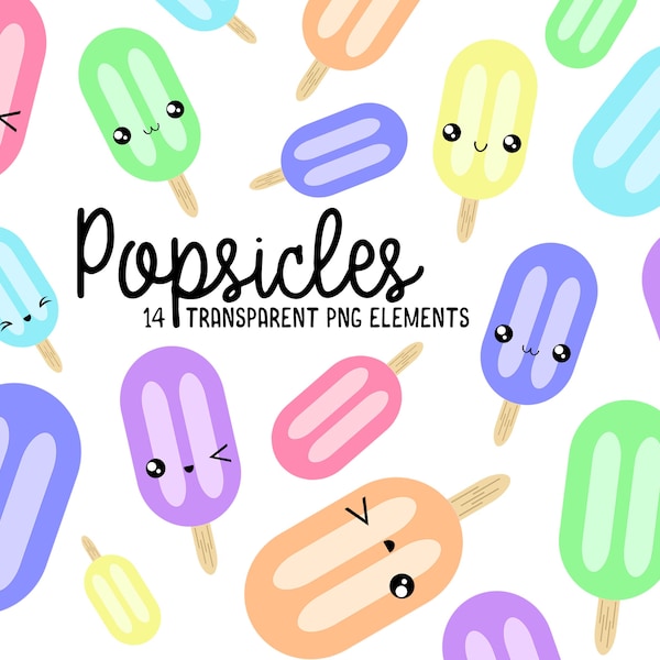 Popsicle Clipart - Etsy