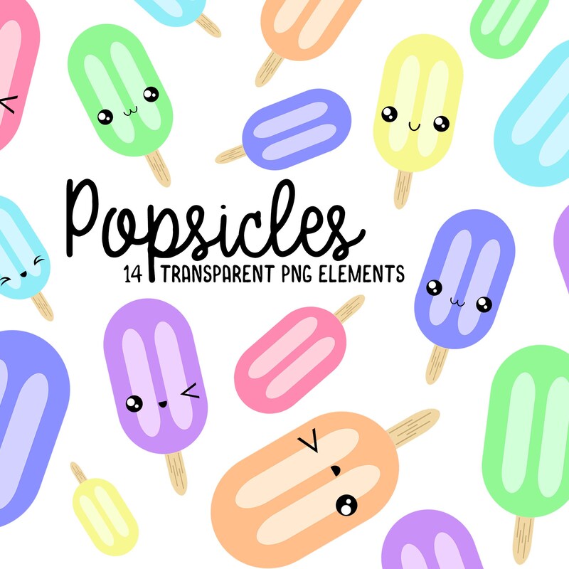 Popsicle Clipart - Etsy