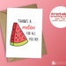 Printable Kawaii Fruit Pun Greeting Card Thank You Food Card - Etsy