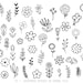 Floral Doodle Graphics, Cute Flower Set, Stamps, Flower Line Art ...