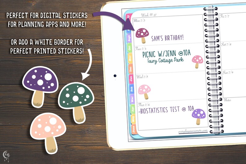 Mushroom Graphics Cute Mushrooms Clipart Fungi Clipart - Etsy
