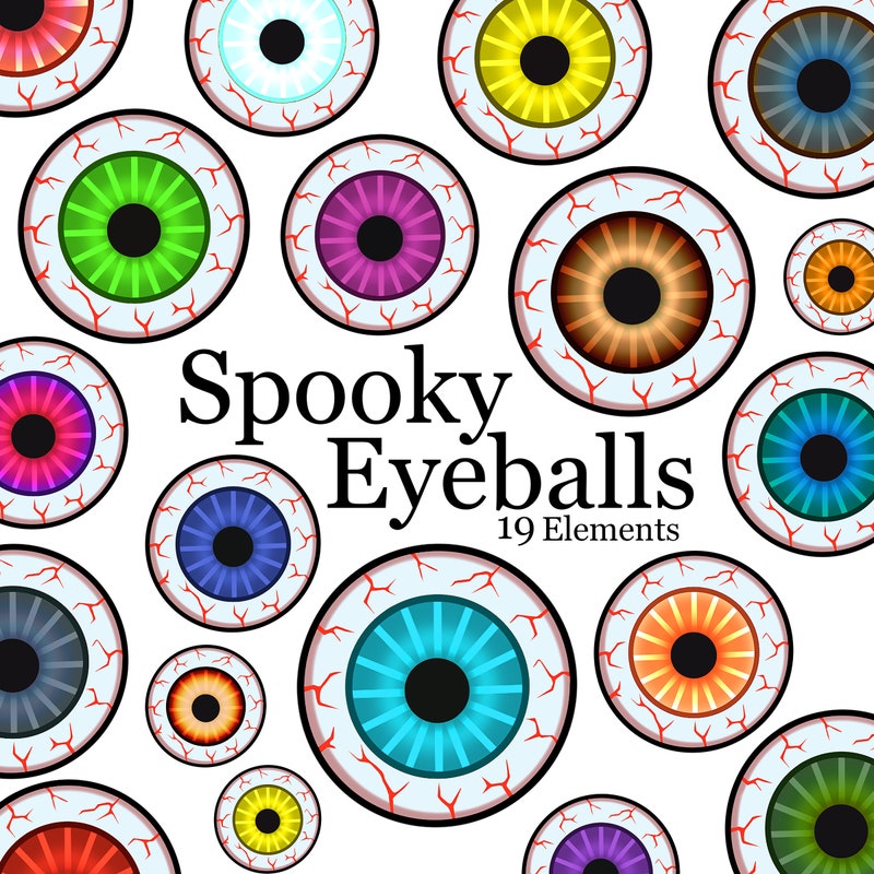 Spooky Eyes Clipart - Etsy
