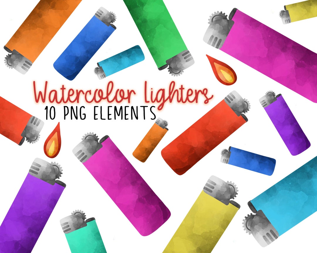 Lighters Clipart Set, Smoking Lighter Clipart, Lighter Graphics ...