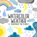 Watercolor Weather Clipart Set Meteorology Graphics - Etsy