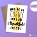 Printable Corny Thank You Greeting Card Thanksgiving Card - Etsy
