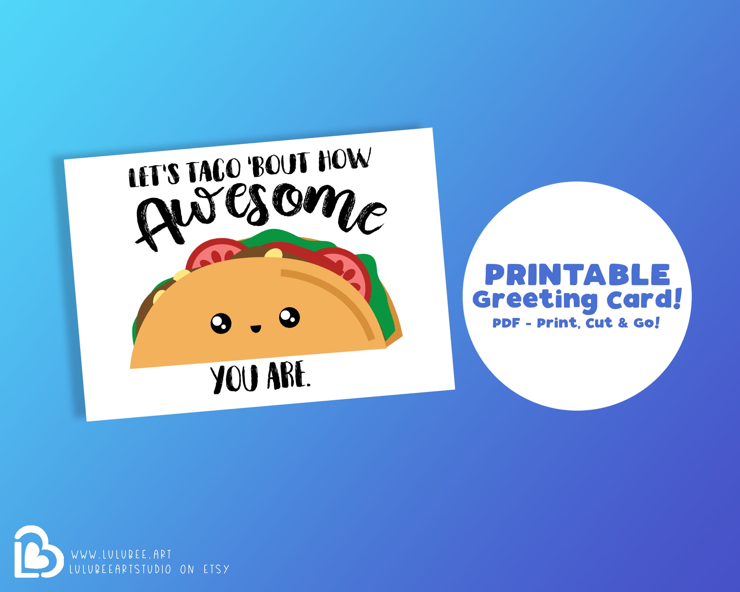 Printable Thank You Taco Pun Card Appreciation Card Nurse | Etsy