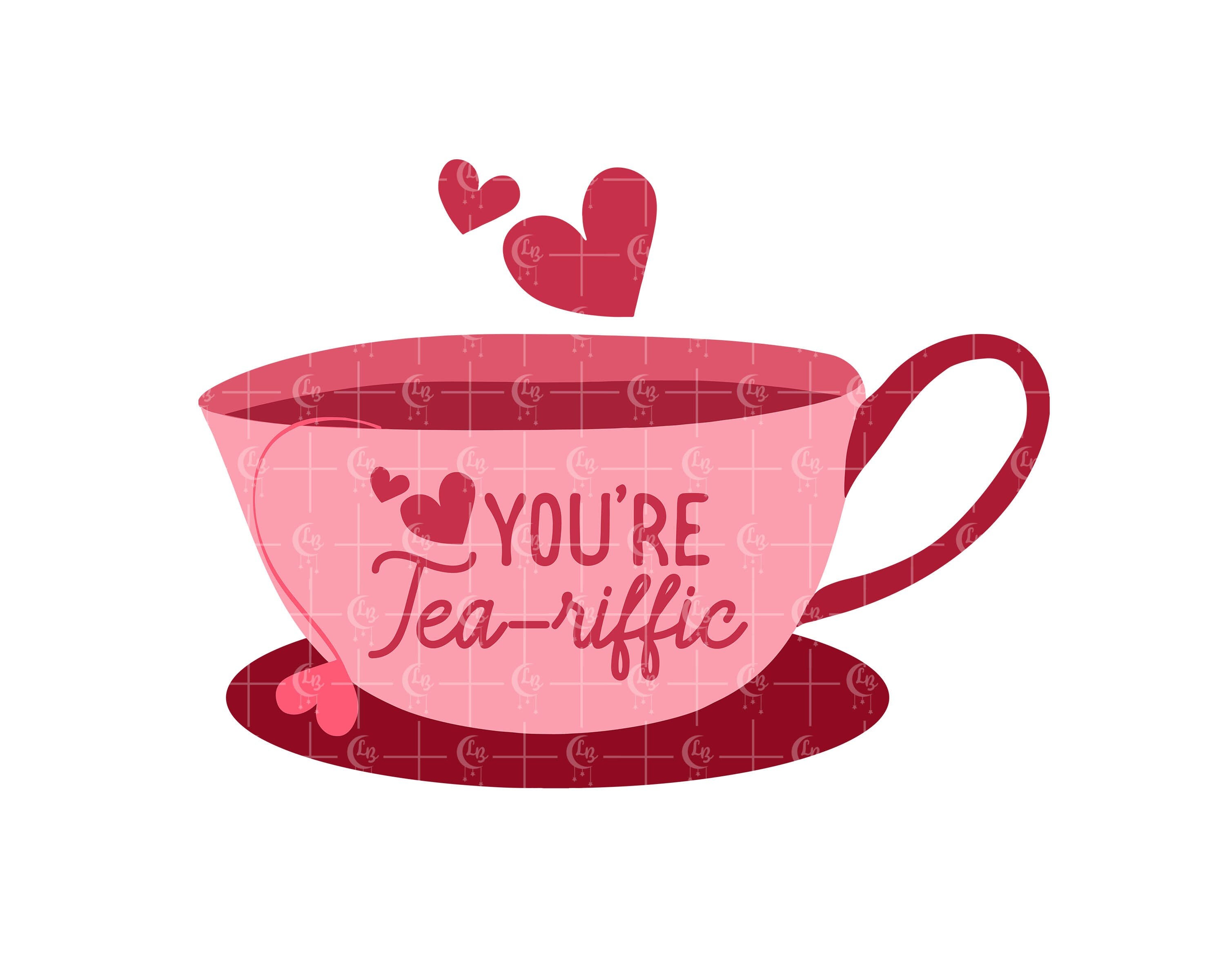 Tea-riffic Tea Pun Graphic Valentine Instant Download Tea | Etsy