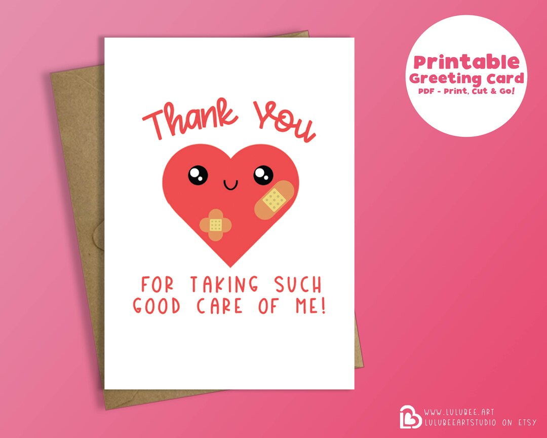 Printable Thank You Nurse Card, Medical Team Thanks Card, Nurse ...