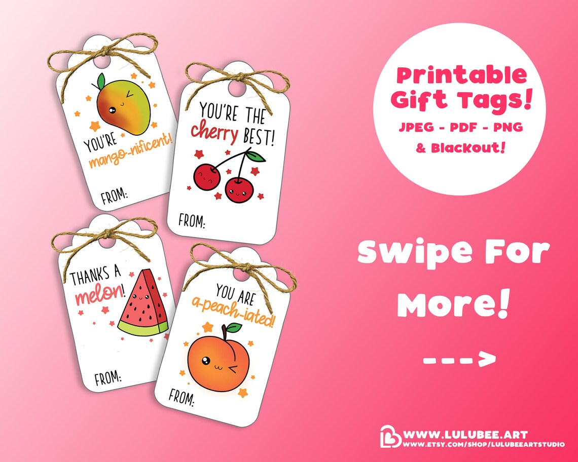 Printable Thank You Pun Gift Tags Employee Appreciation - Etsy