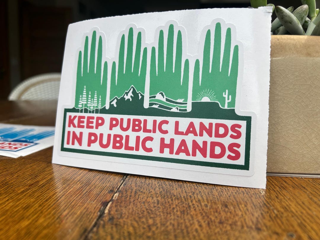 Keep Public Lands in Public Hands Bumper Sticker - Pink and Green - Etsy