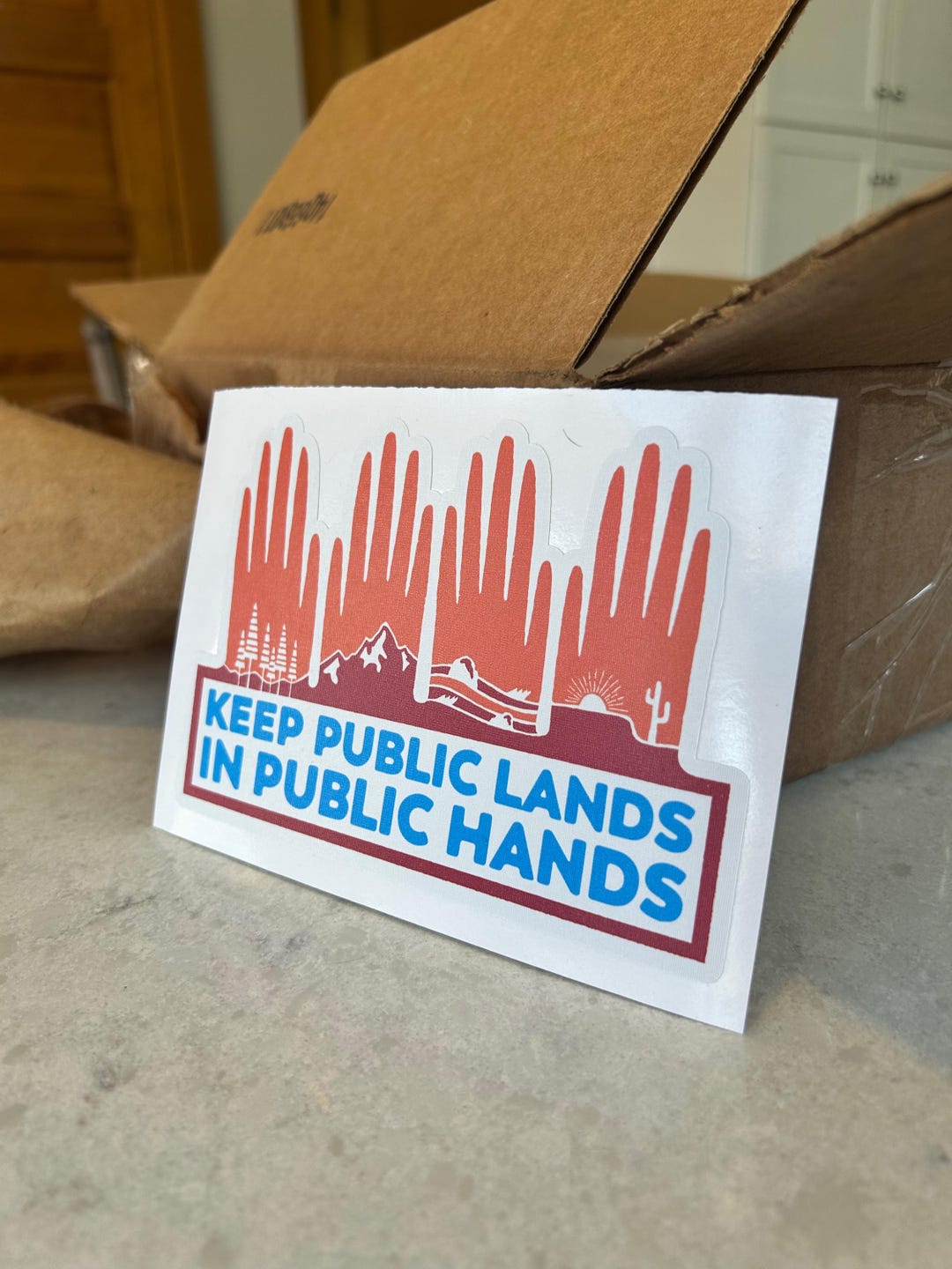 Keep Public Lands in Public Hands Bumper Sticker - Orange and Blue - Etsy