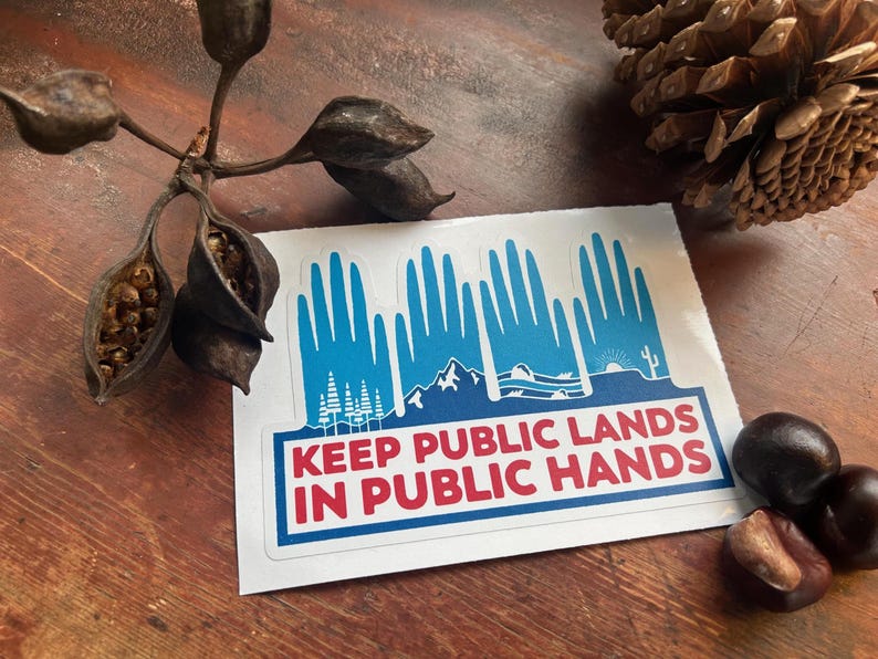 Keep Public Lands in Public Hands Bumper Sticker - Blue and Red - Etsy ...